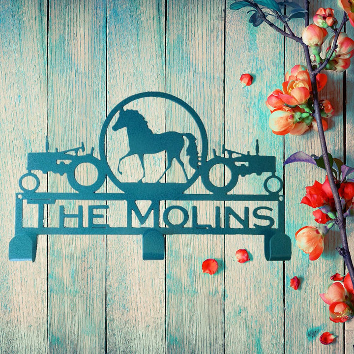 Personalized Coat & Hat Racks for Wall - Rusty Rooster Metal